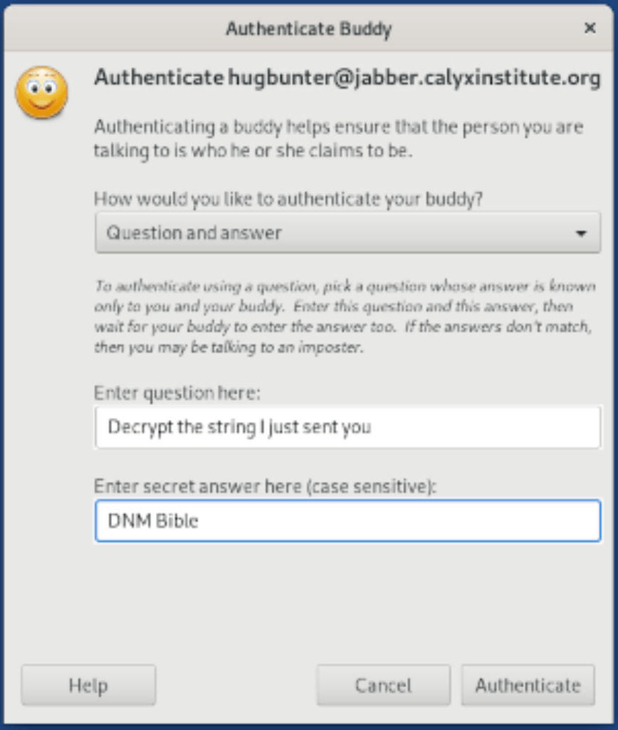 Using pidgin+OTR (XMPP) - Zero Trace