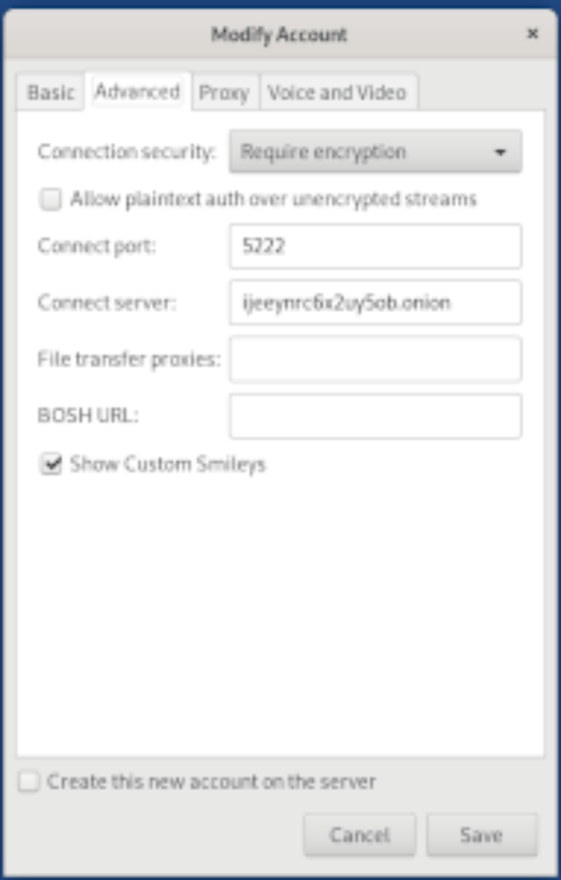 Using pidgin+OTR (XMPP) - Zero Trace